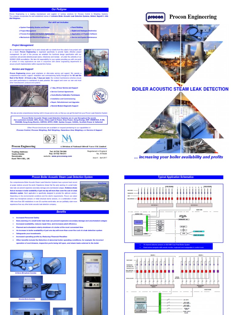 Procon Boiler Leak Detection Brochure 8 Page Iss. 4 April 17 | PDF | Boiler | Microphone