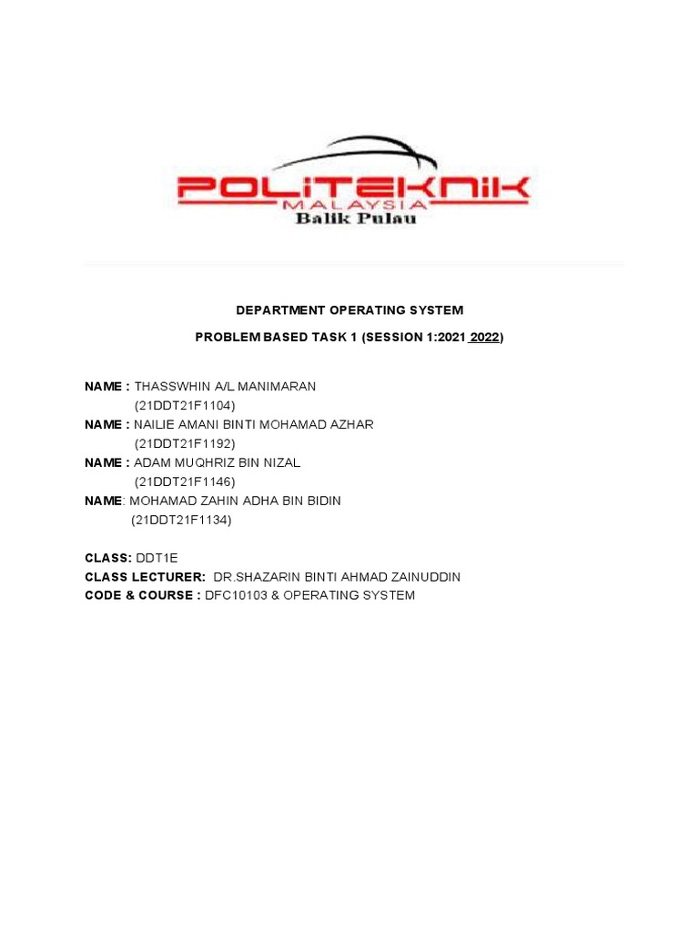 Prob Based Task 1 OS | PDF | Windows 10 | Microsoft Windows