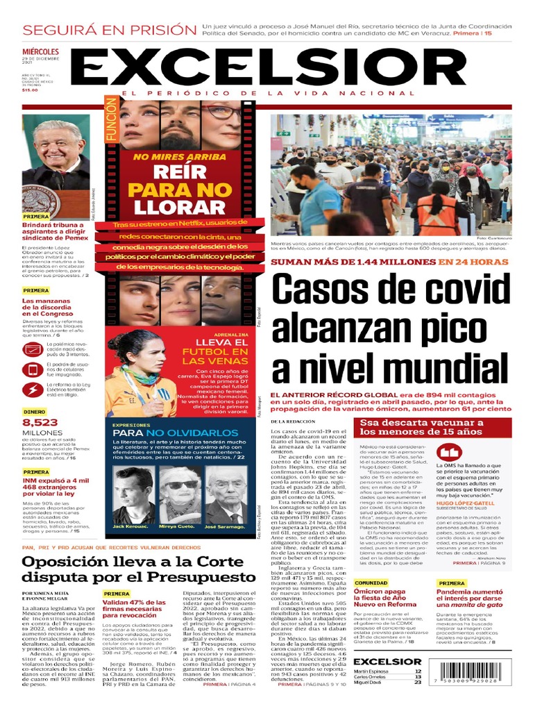 EXCÉLSIOR 29dic2021 | PDF