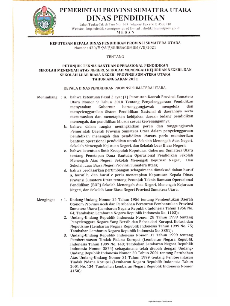 Juknis Bop 2021 | PDF