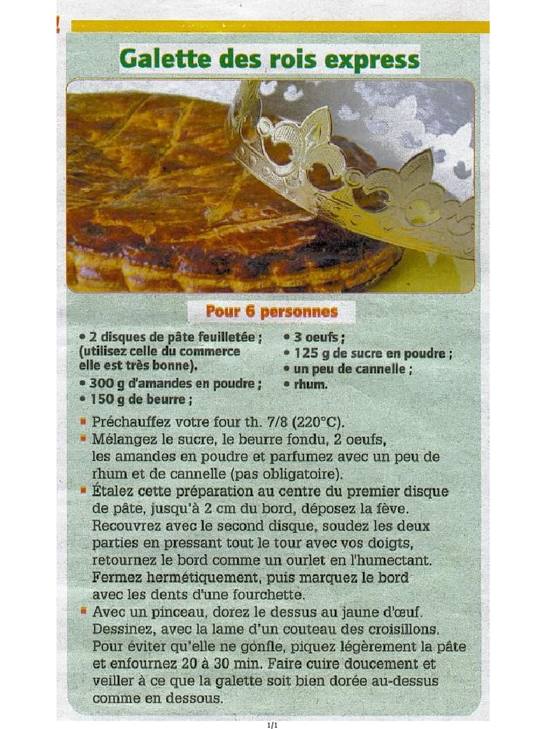 Galette Des Rois | PDF