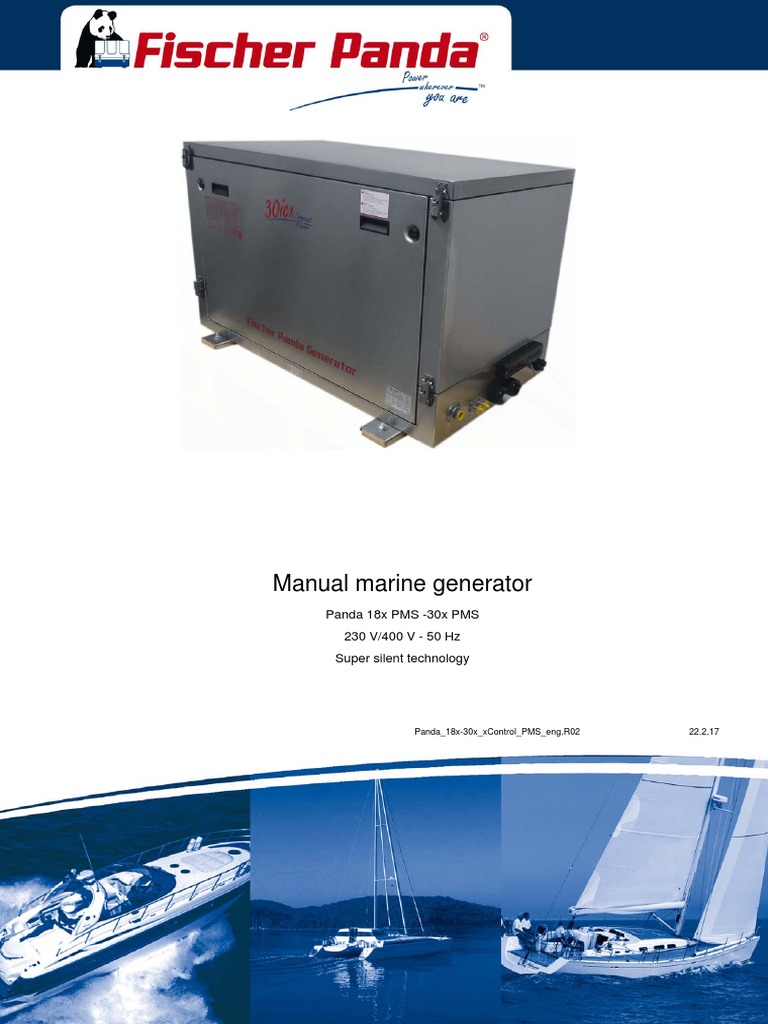 Manual Marine Generator: Panda 18x PMS - 30x PMS 230 V/400 V - 50 HZ ...