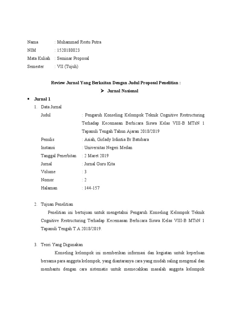 Review Jurnal | PDF | Pengembangan Diri