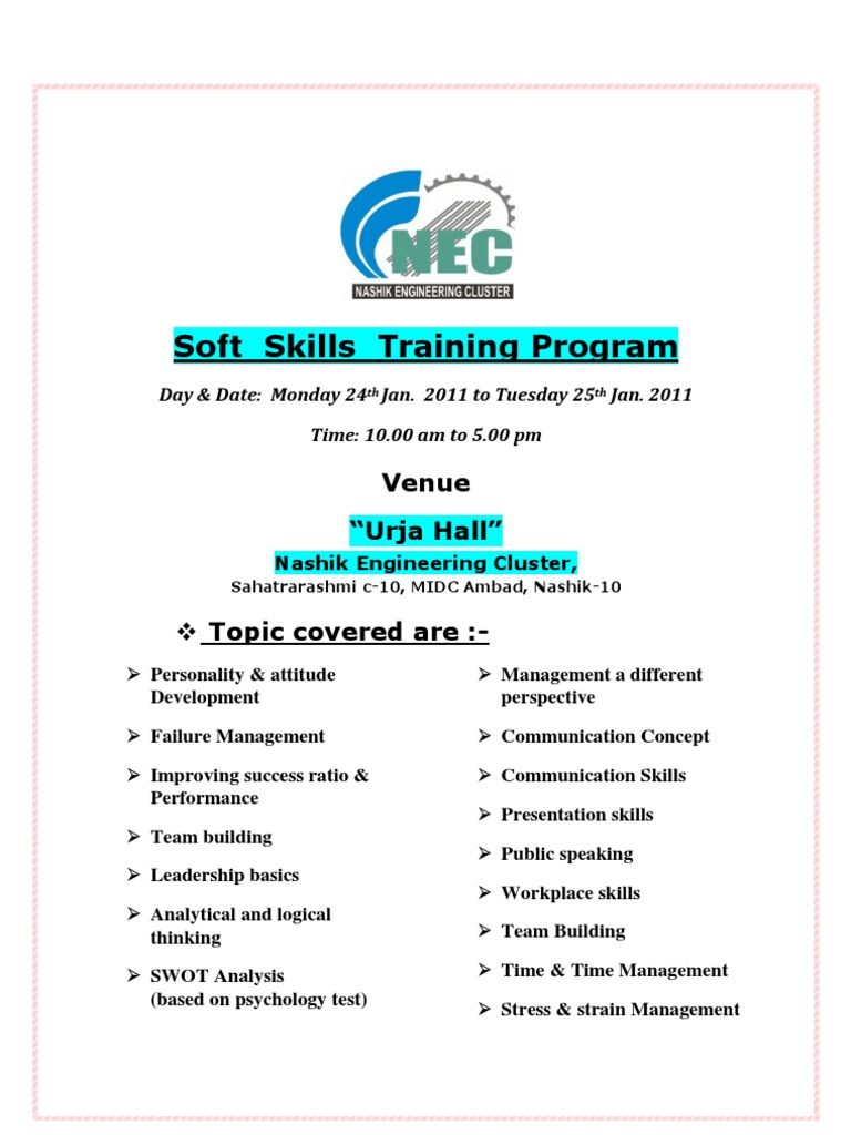 Soft Skills Training Program | PDF | Psychological Concepts | Cognition