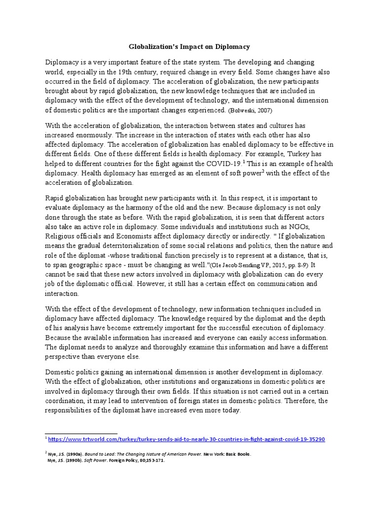 From Traditional Diplomacy To New Diplomacy | PDF | Diplomacy ...