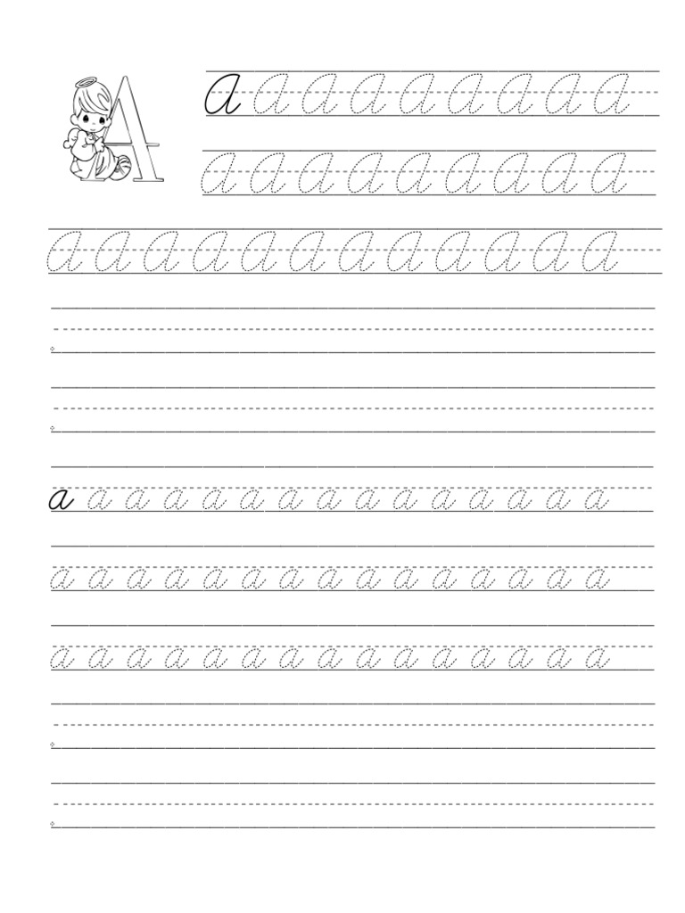 Cursive Alphabet Practice A-Z | PDF | Writing | Calligraphy