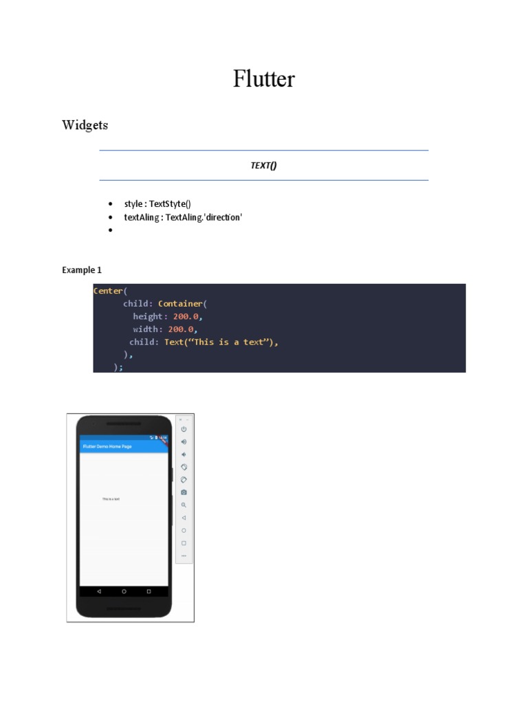 Flutter: Widgets | PDF | Software Engineering | Software