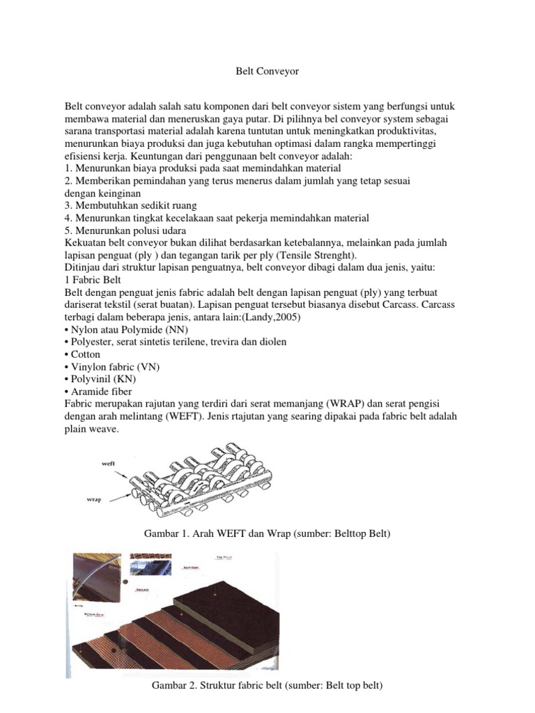 Belt Conveyor | PDF | Sains & Matematika | Komputer
