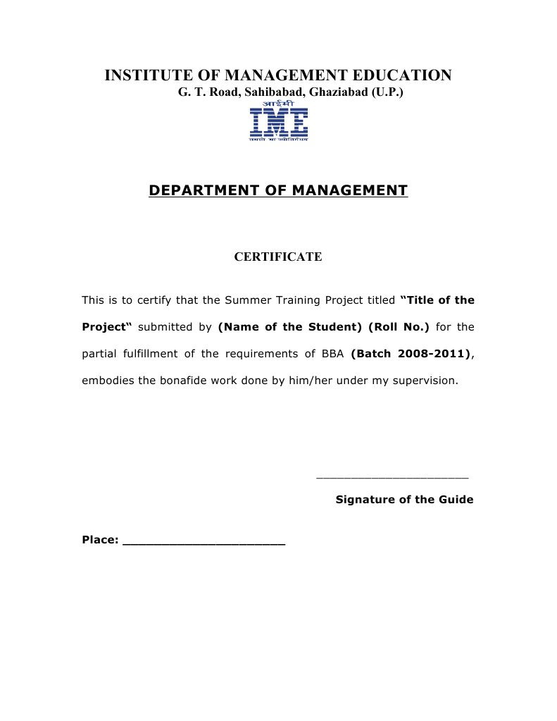 Summer Training Certificate | PDF | Computers