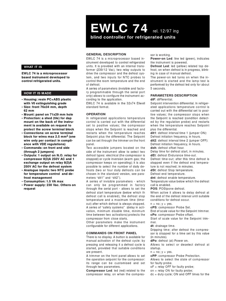 EWLC 74 $fpeng0001121997 | PDF | Relay | Equipment