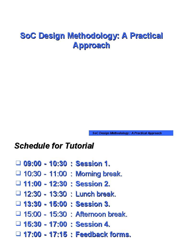 Soc Methodology Training | PDF | System On A Chip | Hardware ...