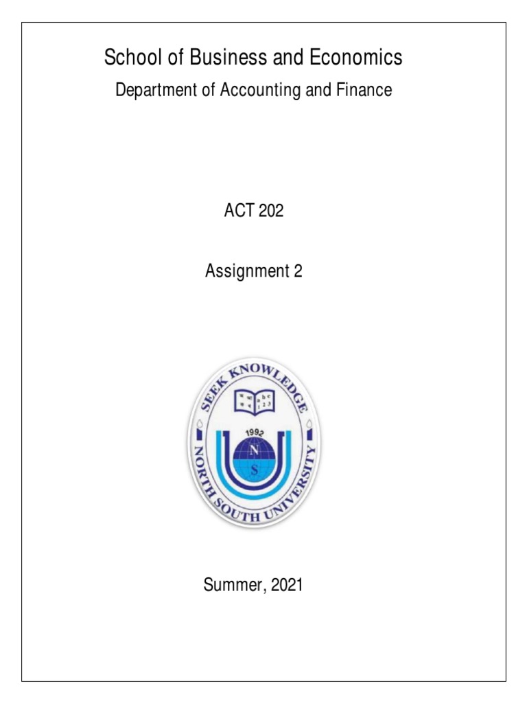 ACT 202 - Assignment 2 | PDF