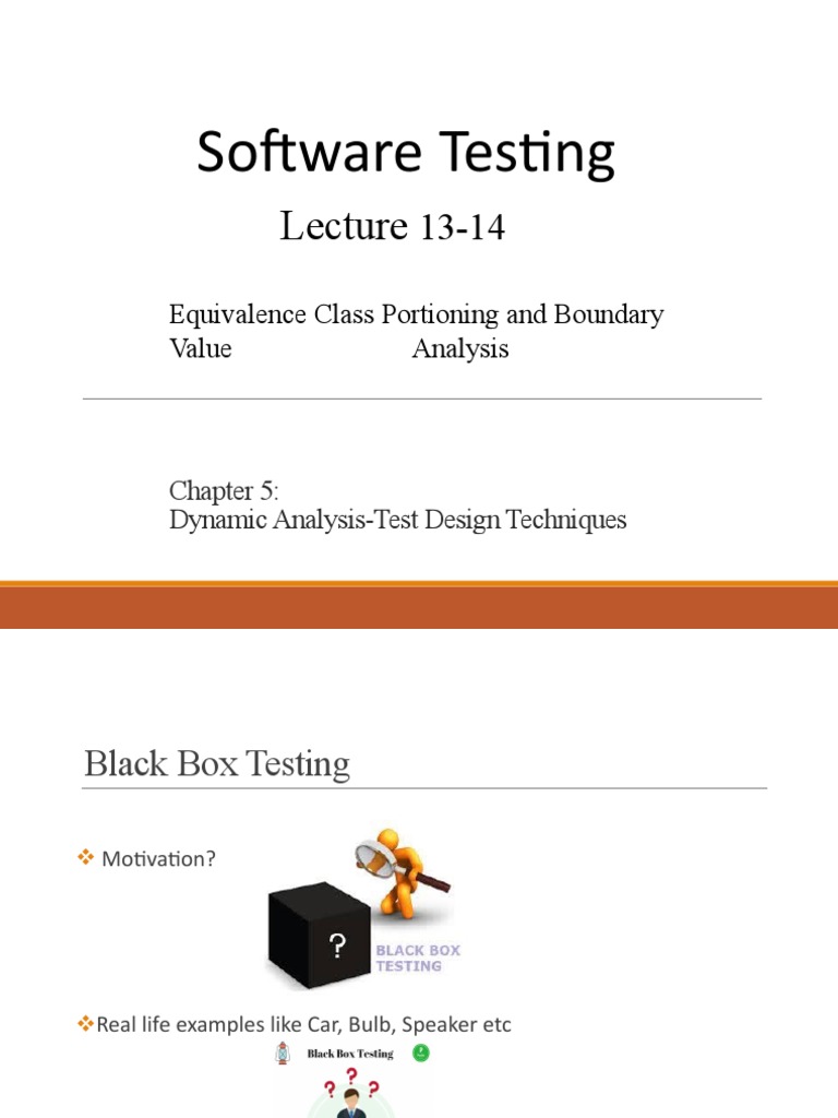 Software Testing: Equivalence Class Portioning and Boundary Value ...