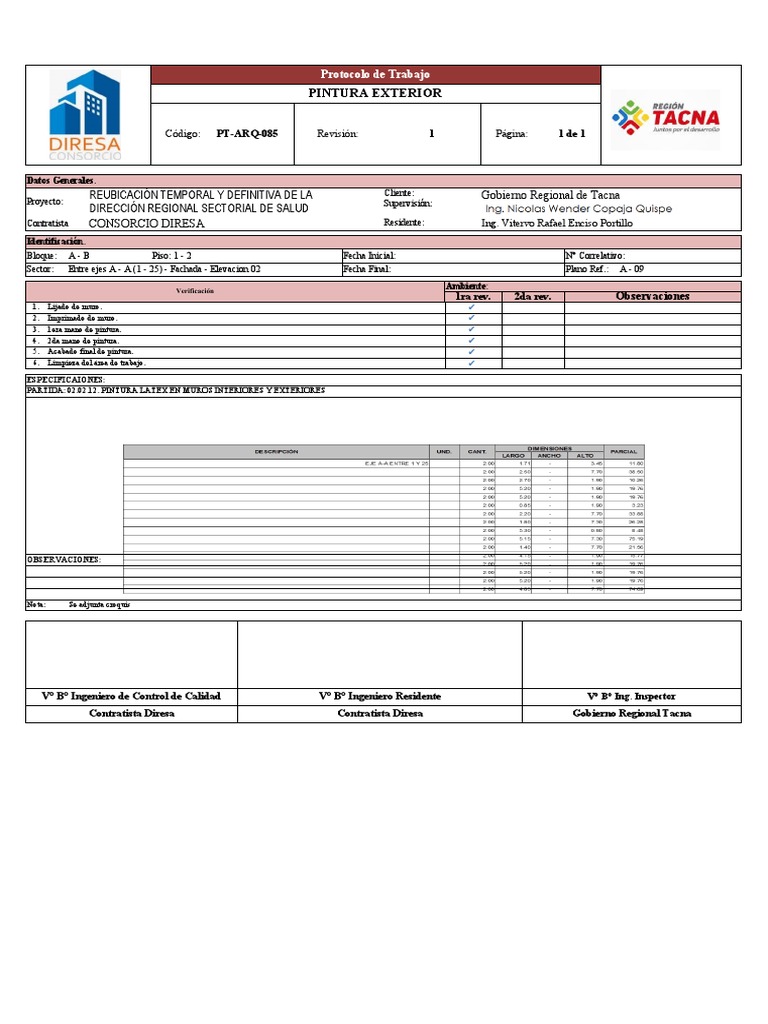 PT-ARQ-08 Pintura Exterior | PDF | Materiales de construcción | Materiales