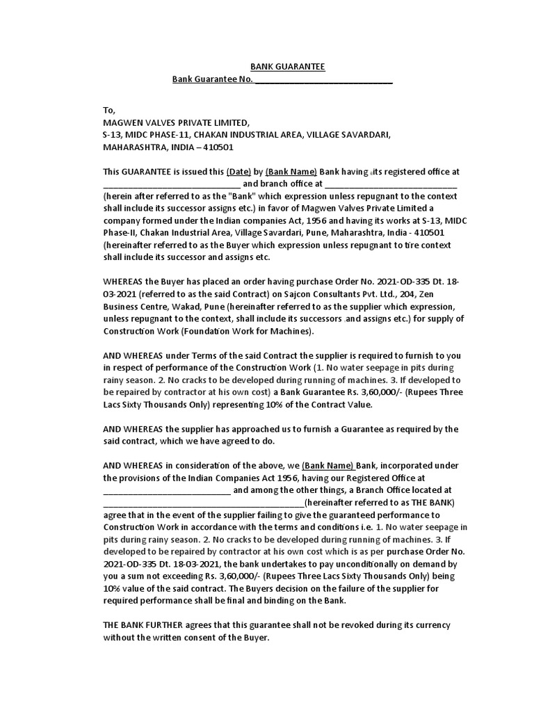 BG Text | Download Free PDF | Guarantee | Banks