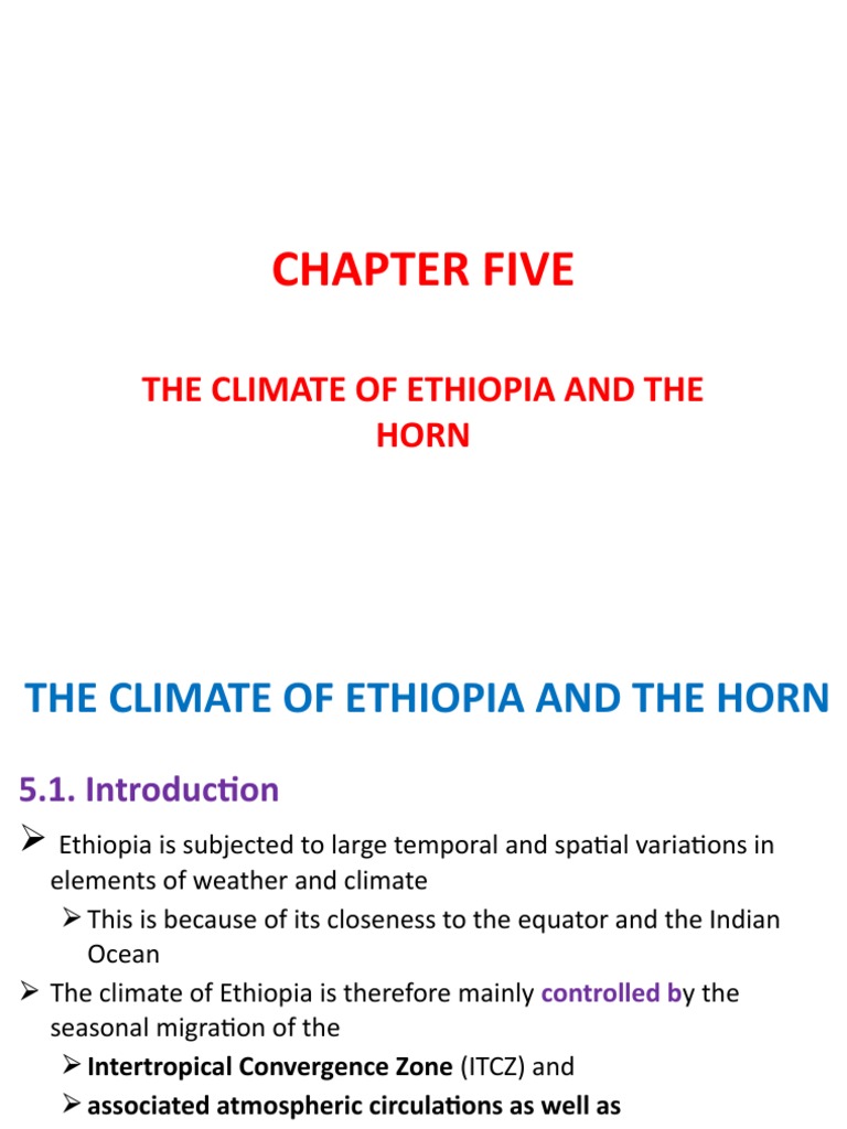 Chapter Five: The Climate of Ethiopia and The Horn | PDF | Climate ...