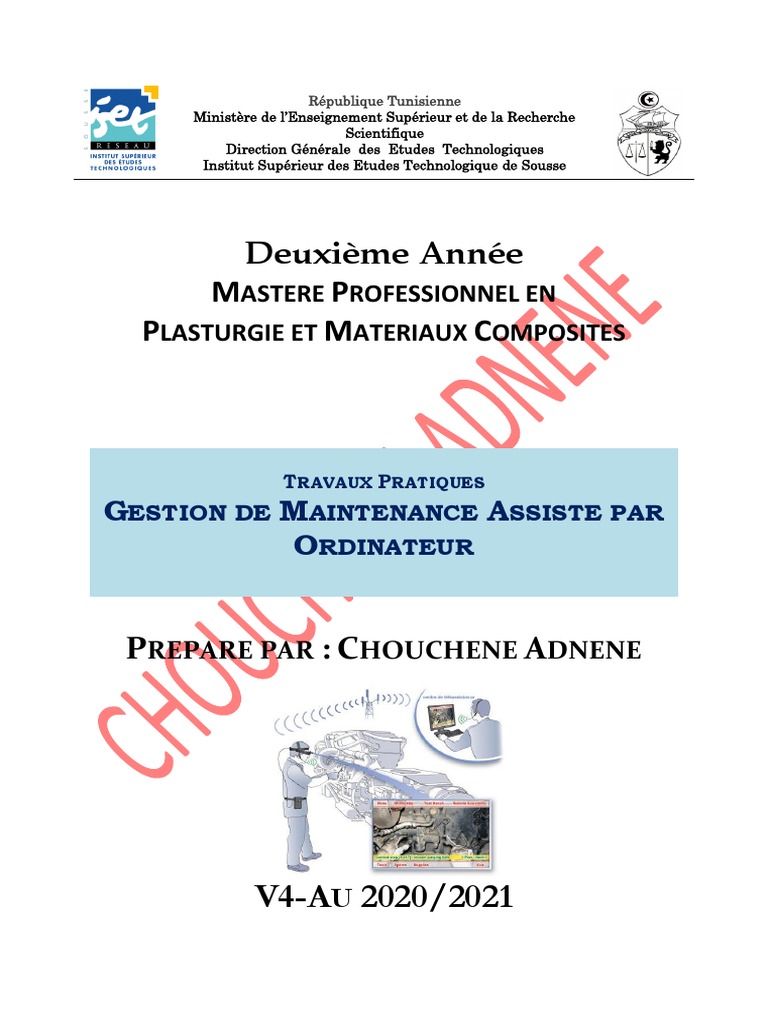 GMAO : Utilisation du logiciel OptiMaint | PDF | Logiciel | Bouton ...