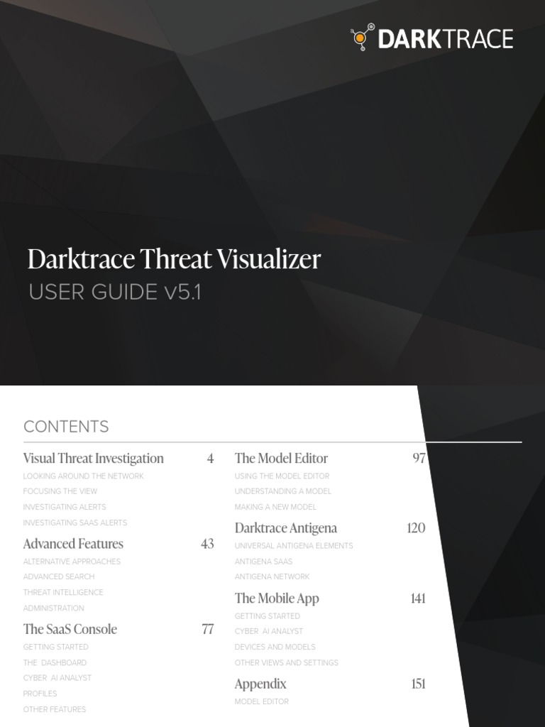Darktrace Threat Visualizer User Guide Pdf Computer Network