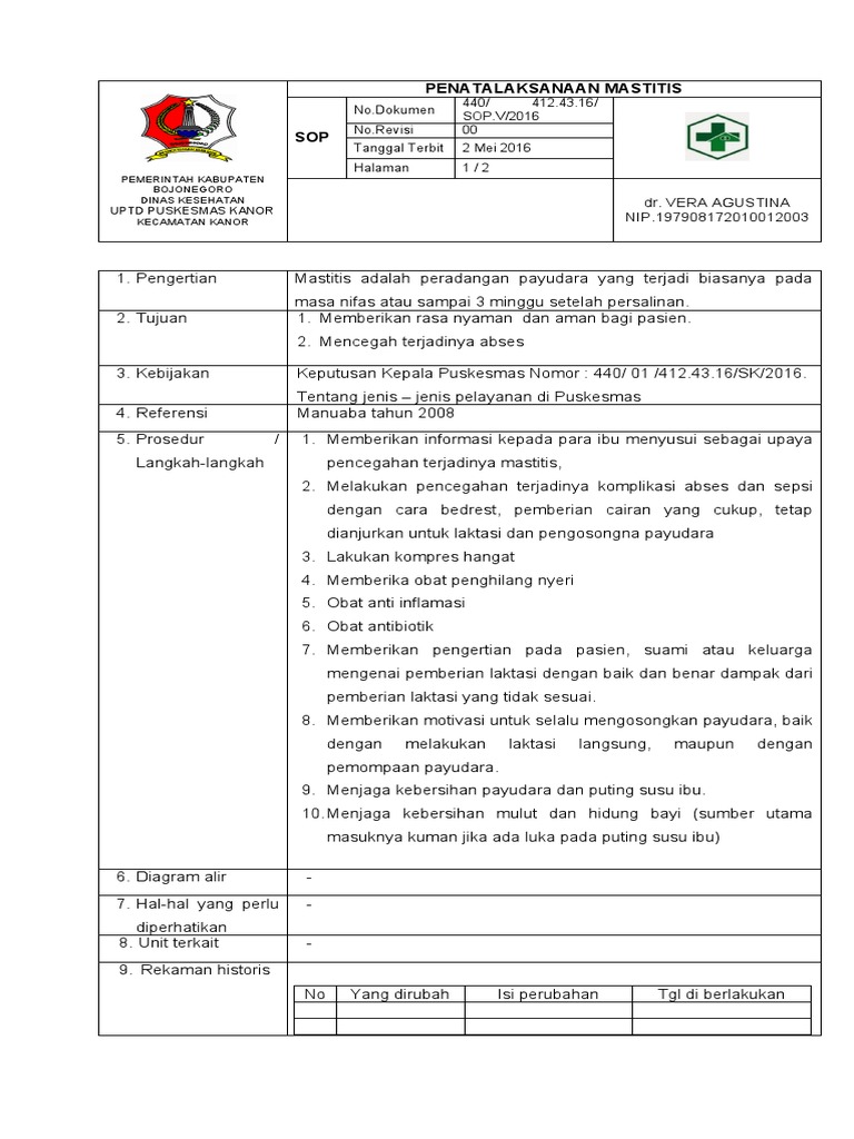 2.sop Mastitis | PDF