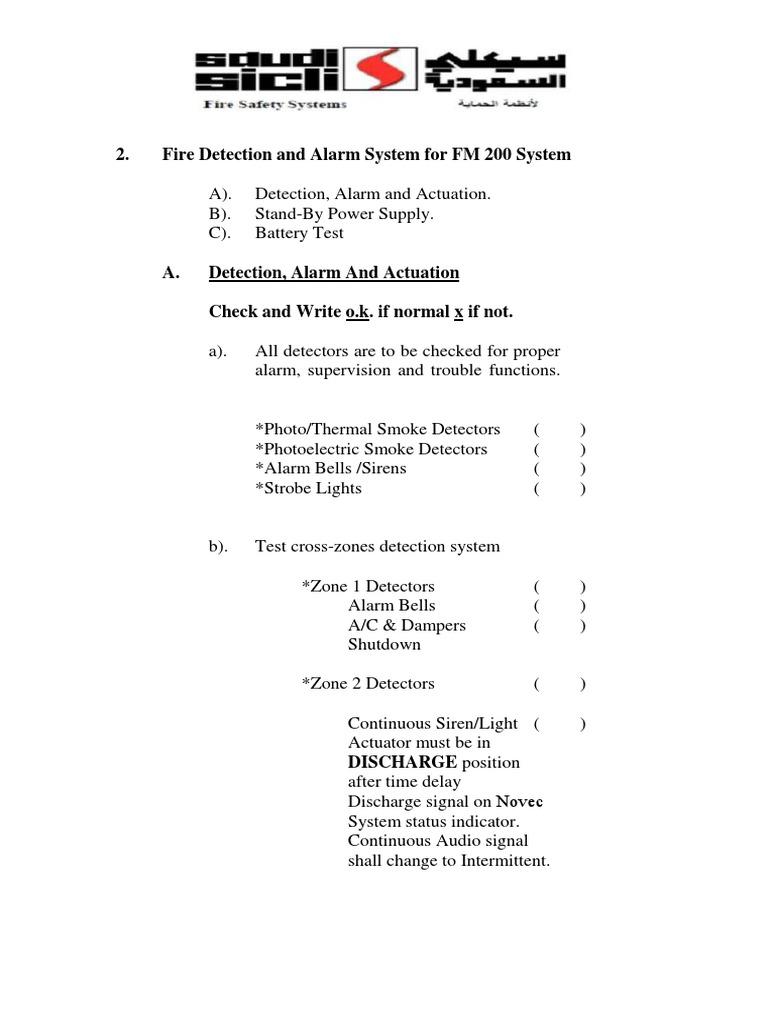 Novec System - Commissioning and Testing | PDF | Detector (Radio ...