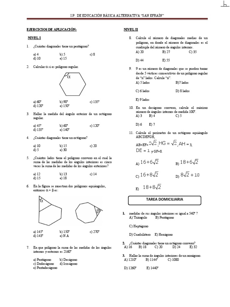 Poligonos 4° | PDF | Formas geométricas | Geometría euclidiana