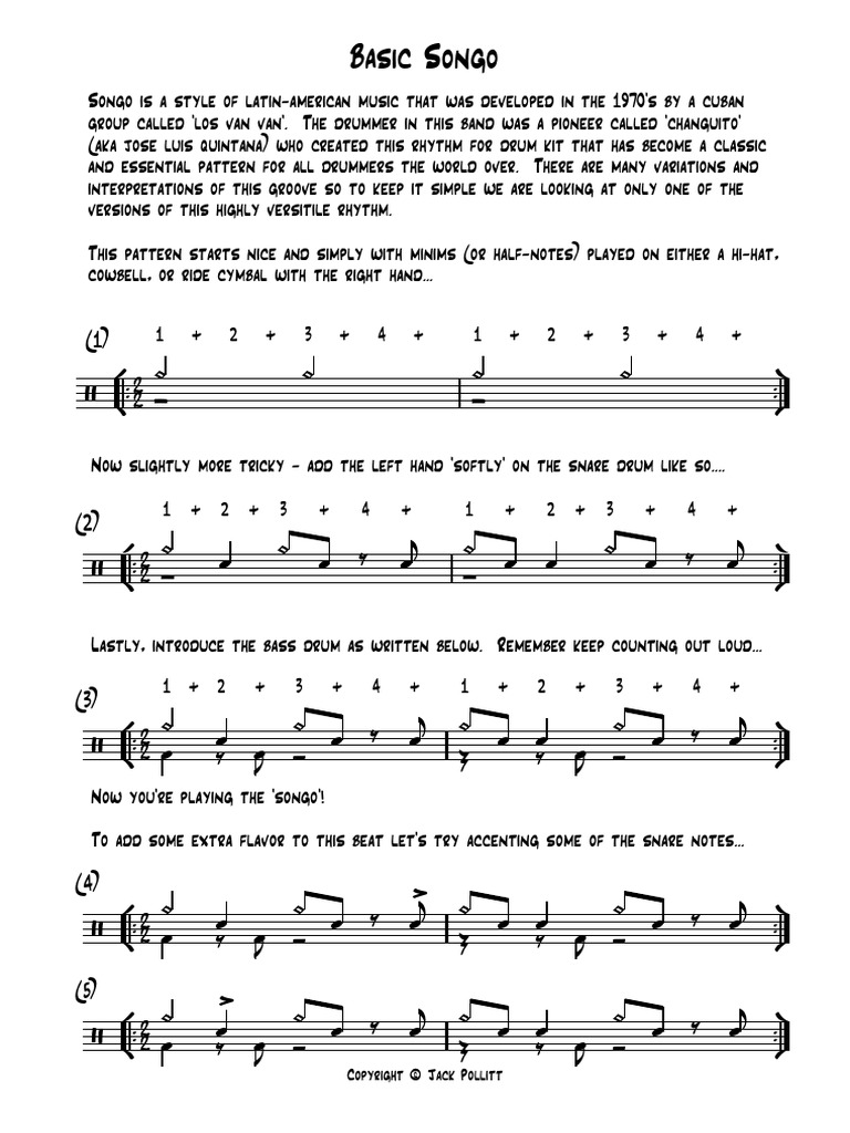 Basic Songo | PDF | Drum Kit | Popular Music