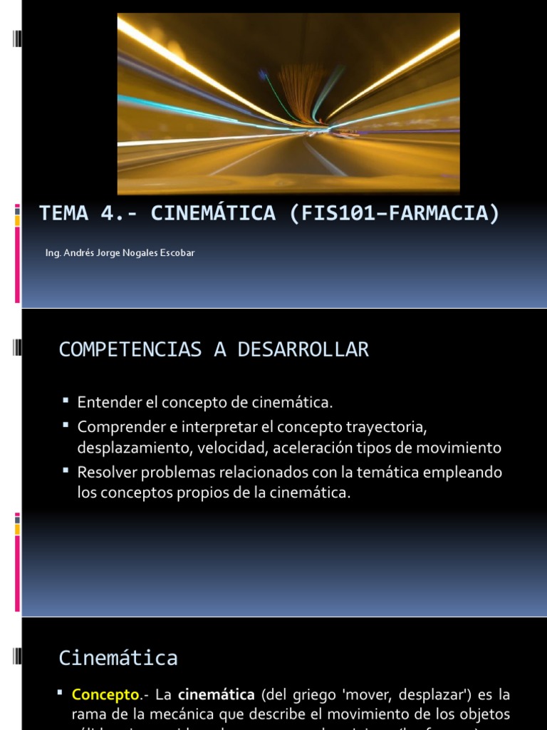 Tema 4. - Cinematica | PDF | Cinemática | Aceleración