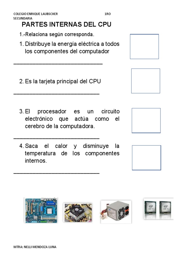 Partes Internas Del Cpu | PDF