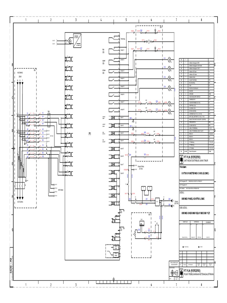 Wiring PMCB - UID JATIM - TERBARU-Model | PDF | Electricity ...