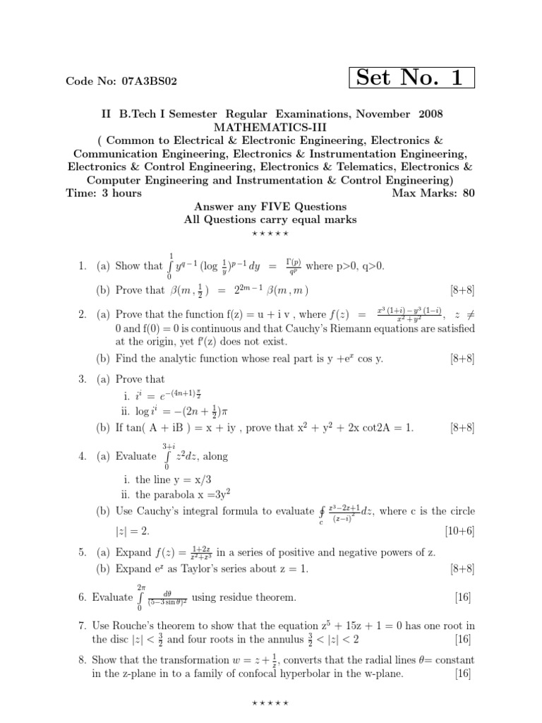 Mathematics - III | PDF | Complex Number | Trigonometric Functions