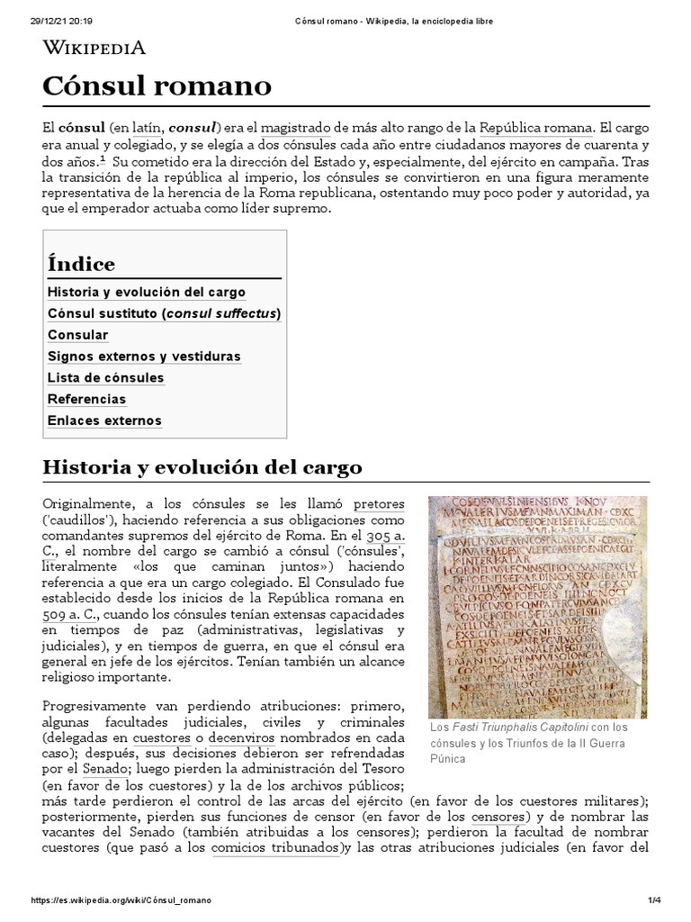 Cónsul Romano | PDF | Antiguedad clasica | Gobierno romano antiguo