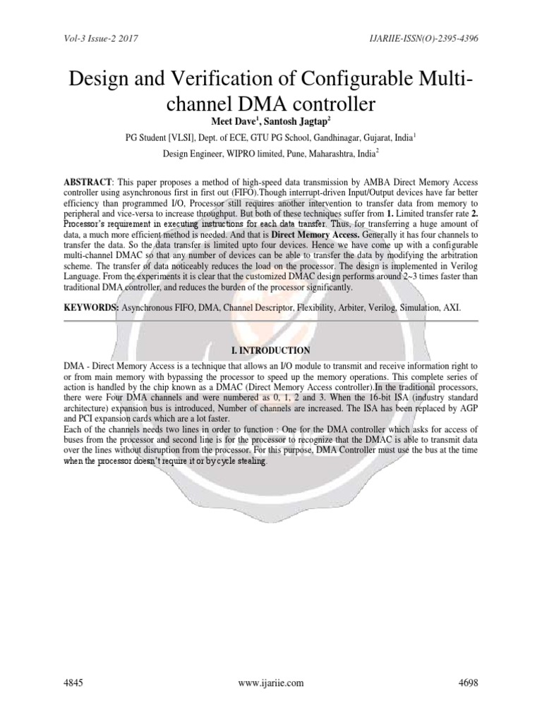 Design and Verification of Configurable Multi Channel DMA Controller ...