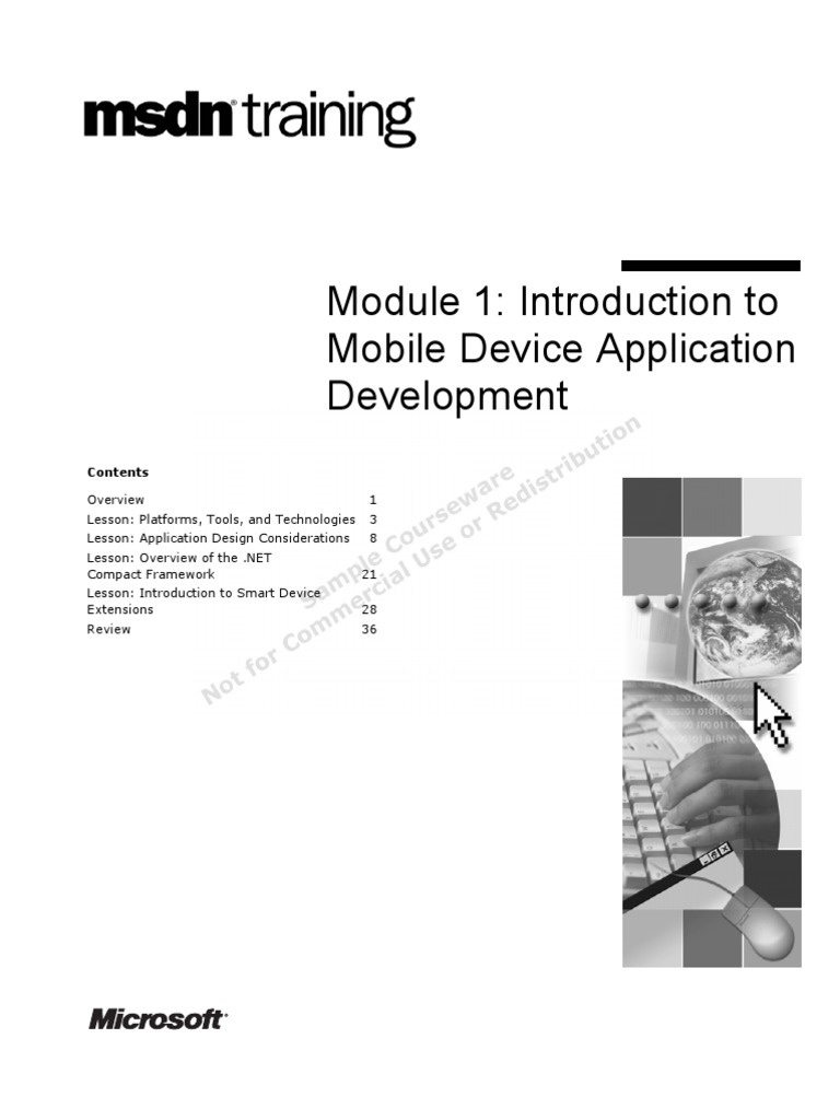 Module 1: Introduction To Mobile Device Application Development | PDF ...