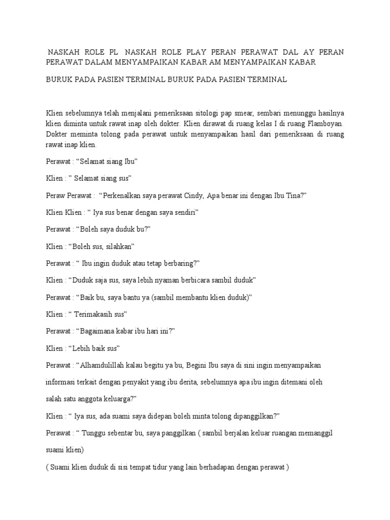 Naskah Roleplay Bu Trisna | PDF