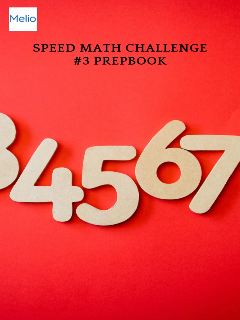 Melio Speed Math Challenge Guide | PDF | Cognition | Learning