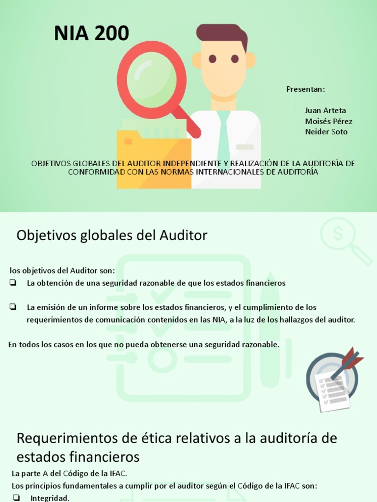 Nia 200 | PDF | Auditoría | Contralor