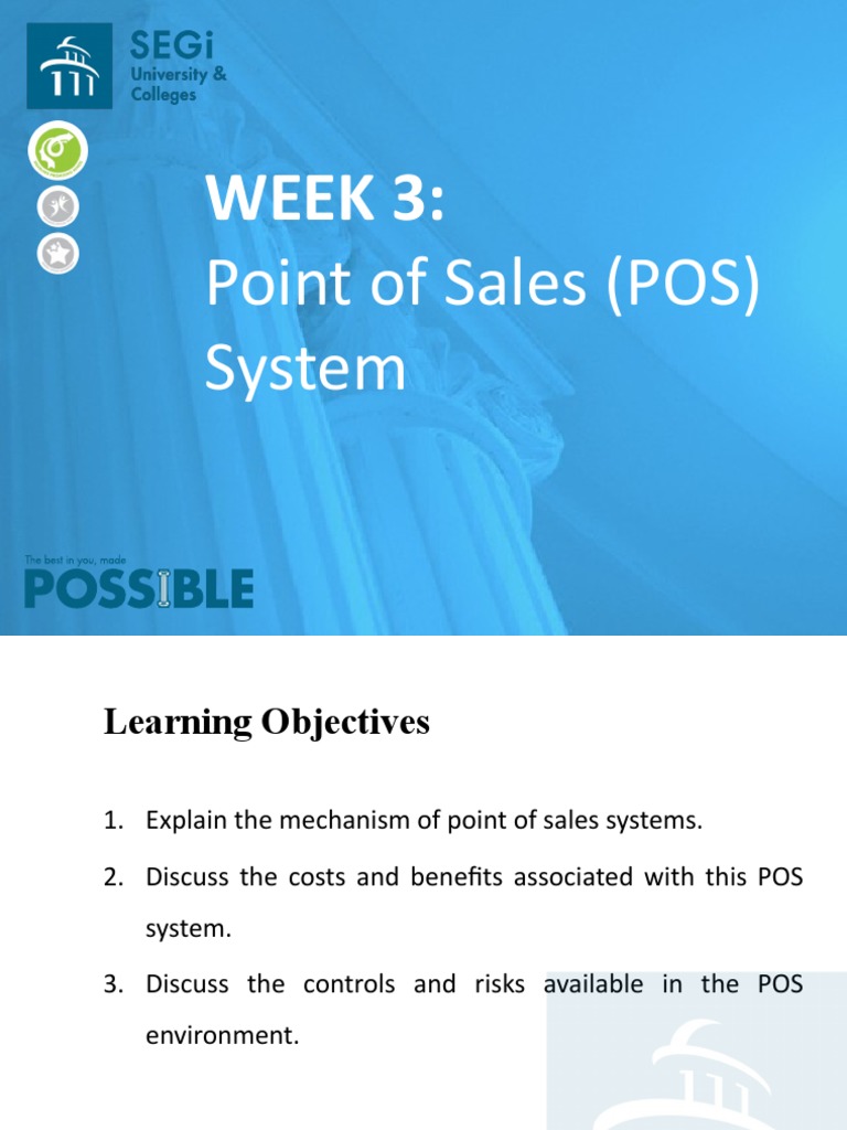 Lecture Slides 3 Point of Sales (POS) System | PDF | Point Of Sale ...