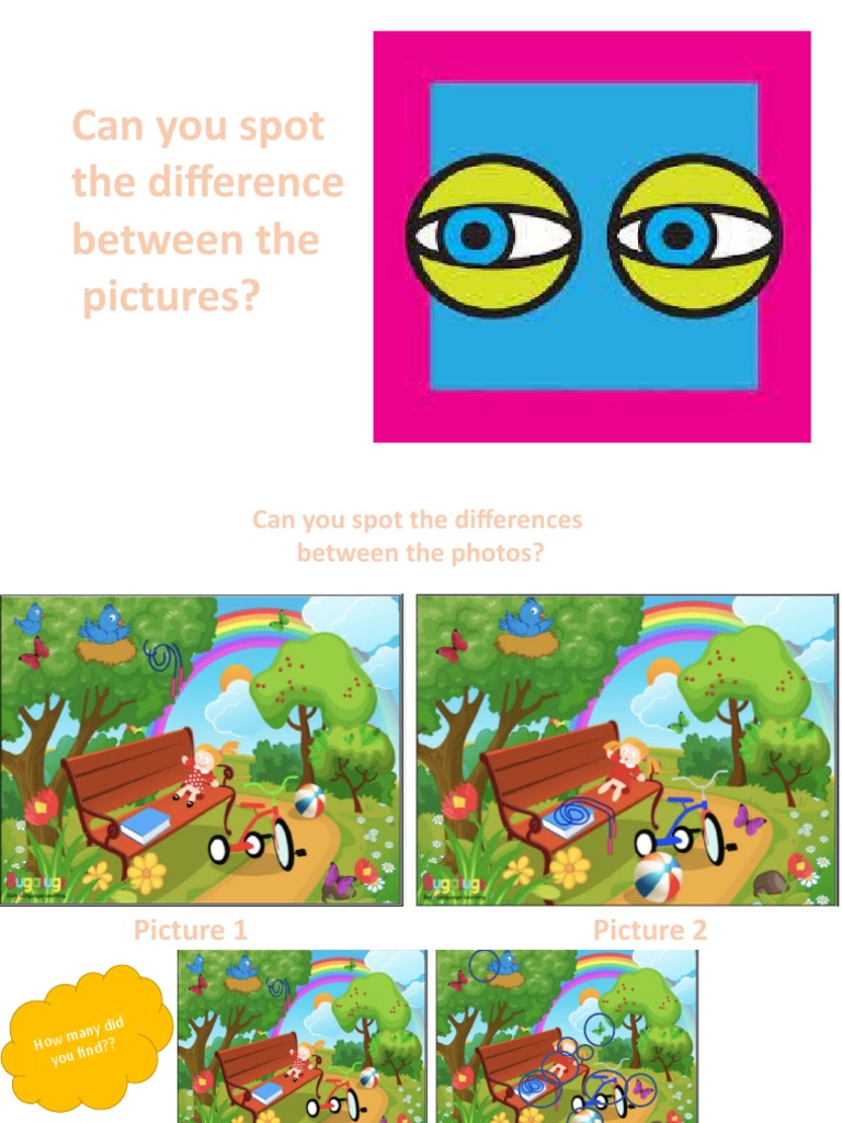 At The Park - Spot The Difference Game | PDF