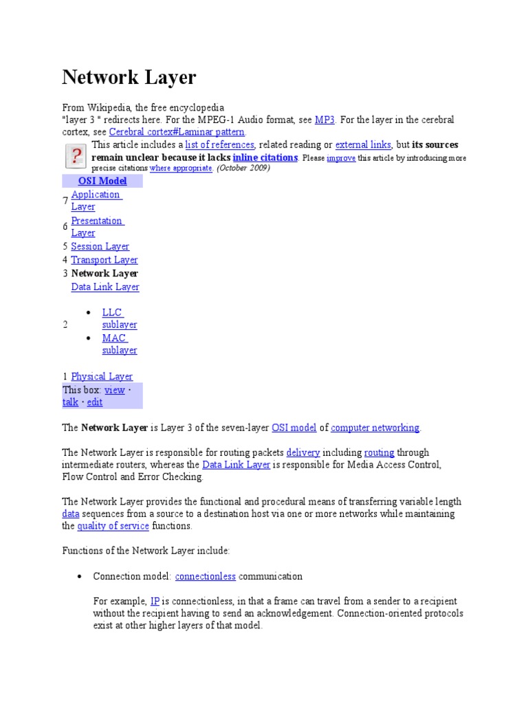Network Layer: Remain Unclear Because It Lacks | PDF | Computer Network | Concurrent Computing