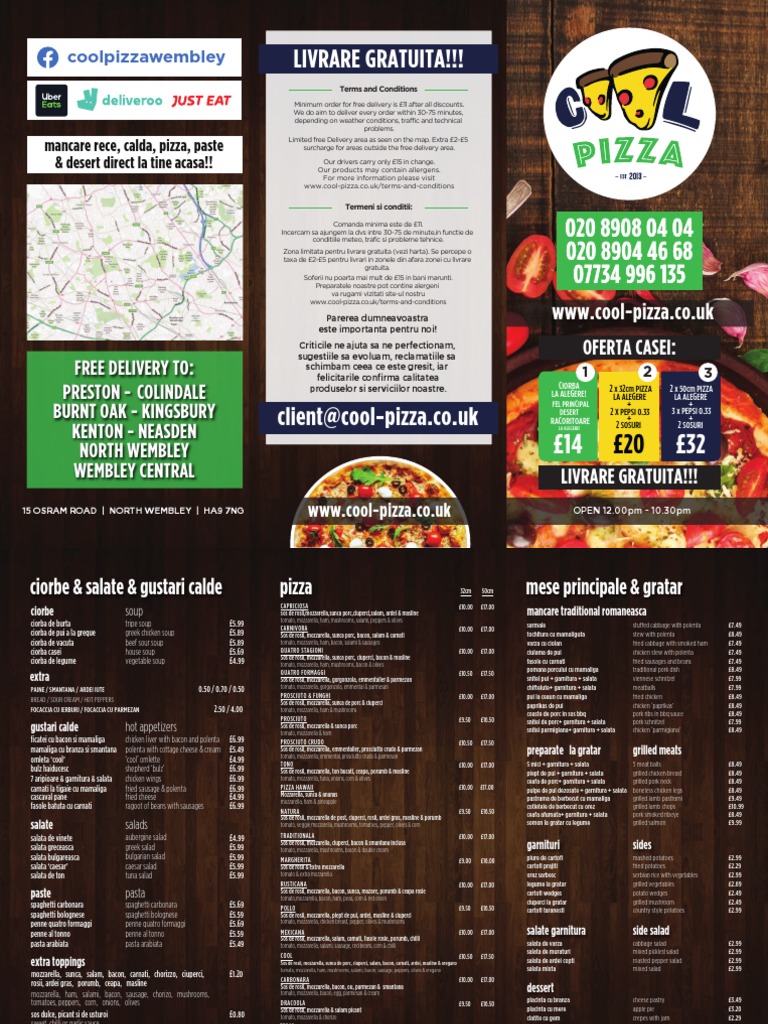 Cool Pizza Leaflet May 2020 2 | PDF | Salad | Sausage