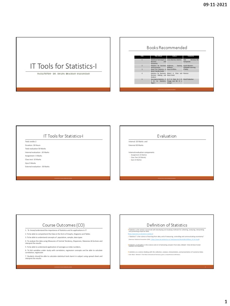 IT Stats Tools for Students | PDF | Level Of Measurement | Statistics