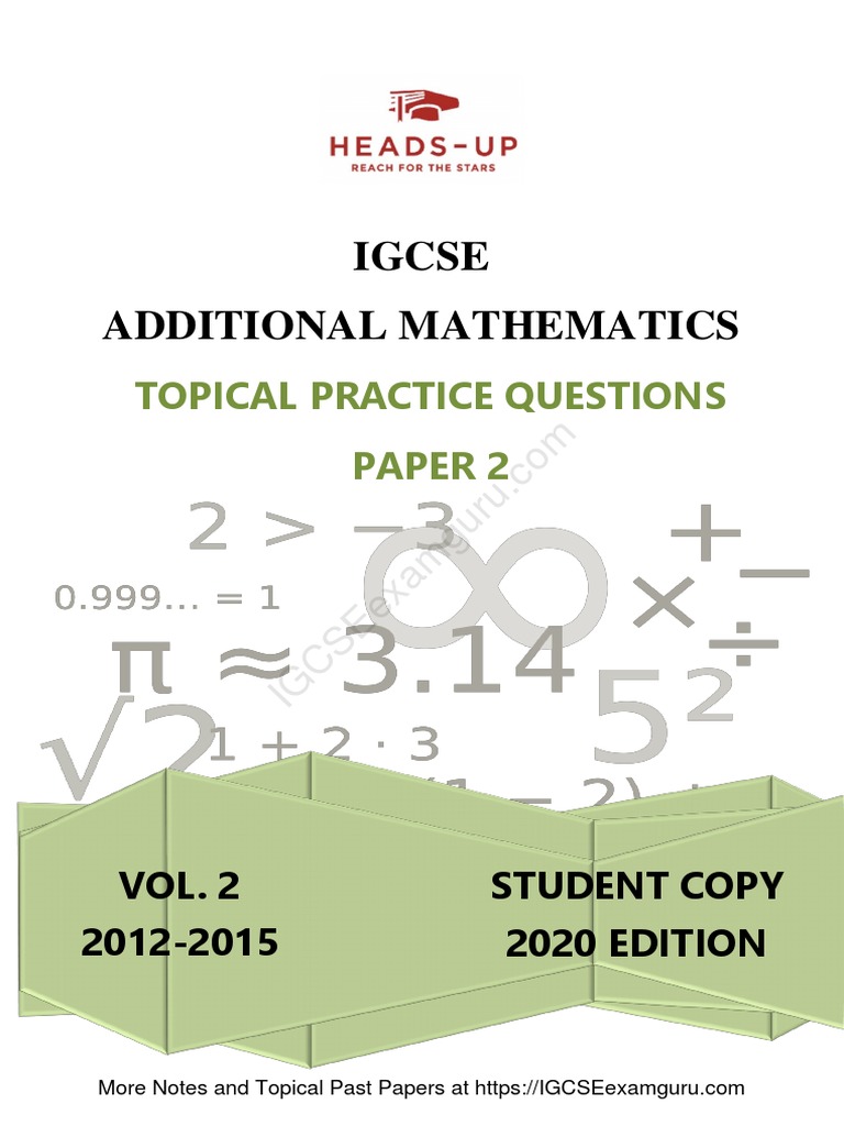 IGCSE Topical Past Papers Addmath P2 | PDF | Mathematics | Physics