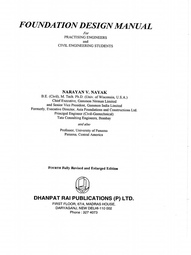 Foundation Design Manual For Practicing Engineer by NarayanNayak | PDF