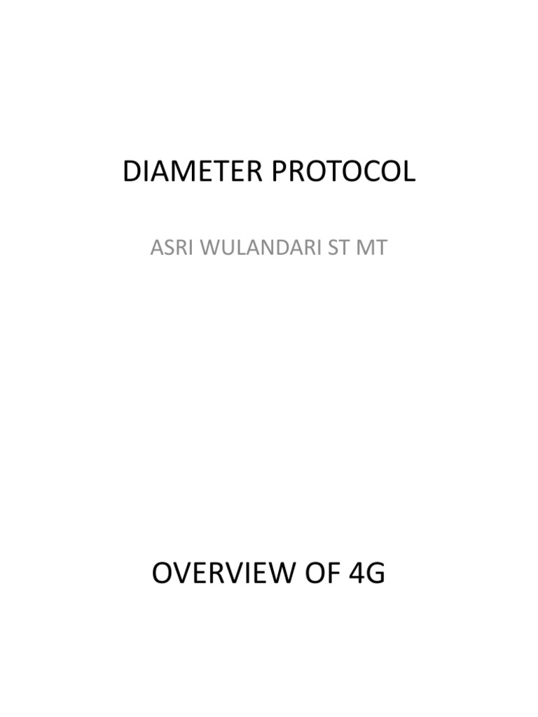 Diameter Protocol: Asri Wulandari ST MT | PDF | Radius | Computer Network