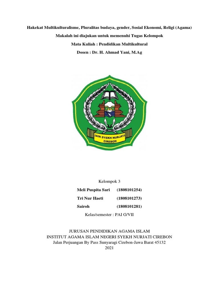 MAKALAH KEL 3 (Pendidikan Multikultural) | PDF