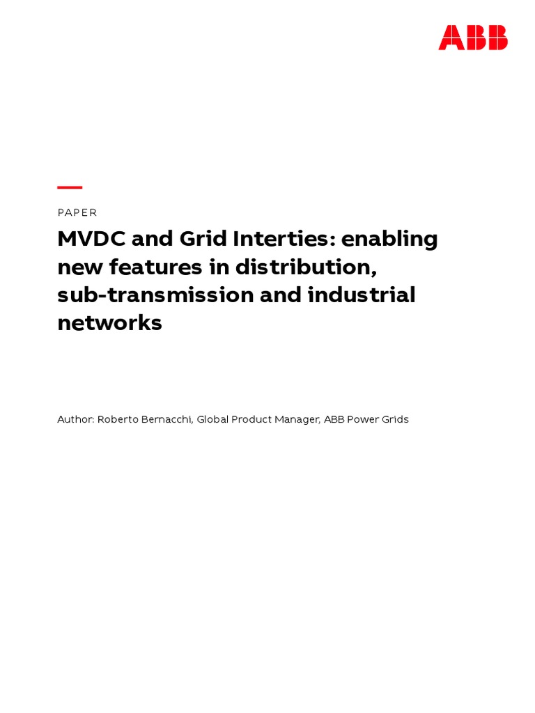 MVDC and Grid Interties: enabling distribution | PDF | Electric Power ...