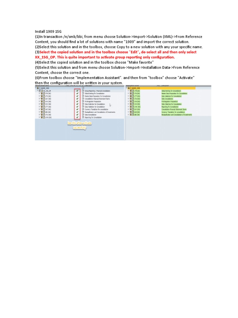 Install SAP Best Practices Content 1SG S4H OnPremise - Docx 1909 | PDF