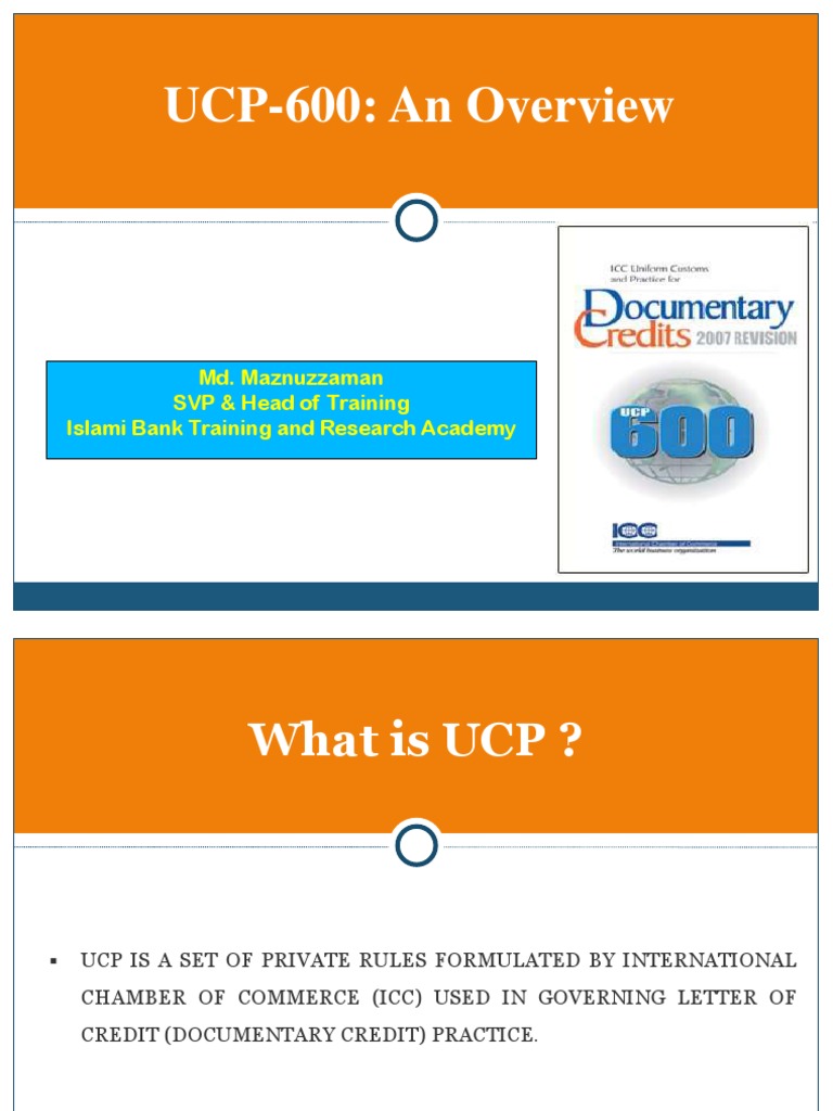 UCP-600 An Overview | PDF | Letter Of Credit | Bill Of Lading