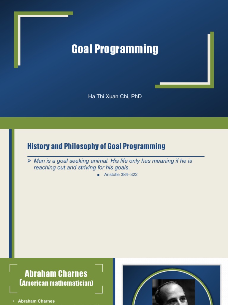 Goal Programming 11 Dec 2020 | PDF | Decision Making | Cognition