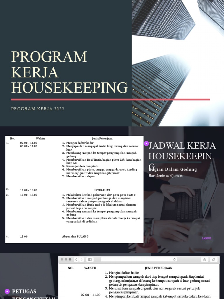 Program Kerja Housekeeping 2022 | PDF